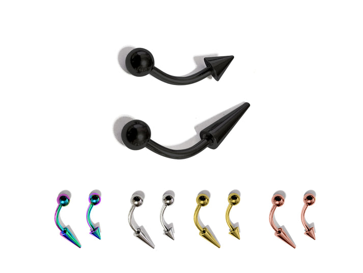 Spike Vertical Labret Stud Lip Piercings - Coloured Titanium Spikes ...