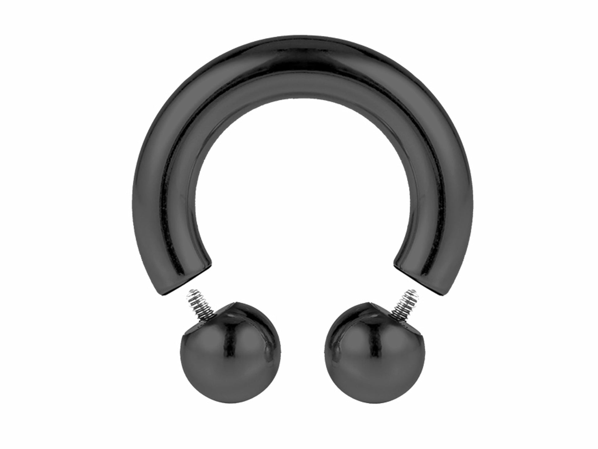 Black Prince Albert Jewelry Horseshoe PA Piercing with Custom Ball Cir ...