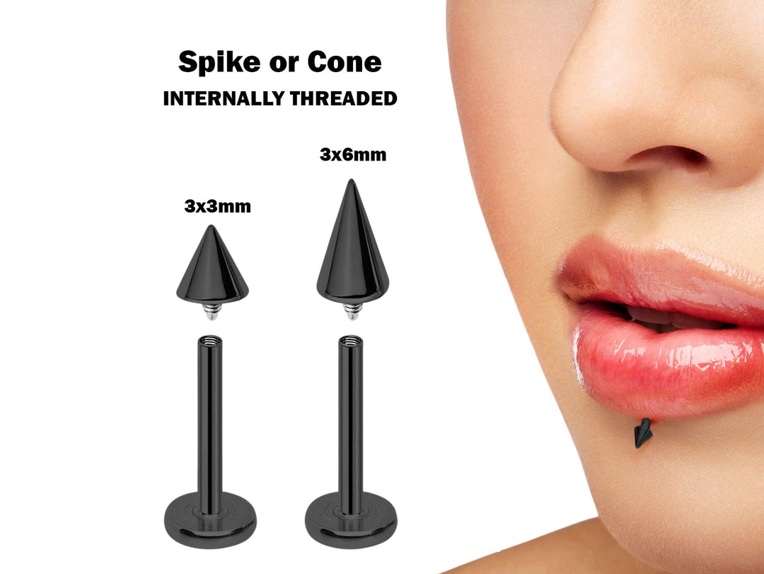 Titanium Lip Ring and vertical labret piercings – Pierced and Lovely
