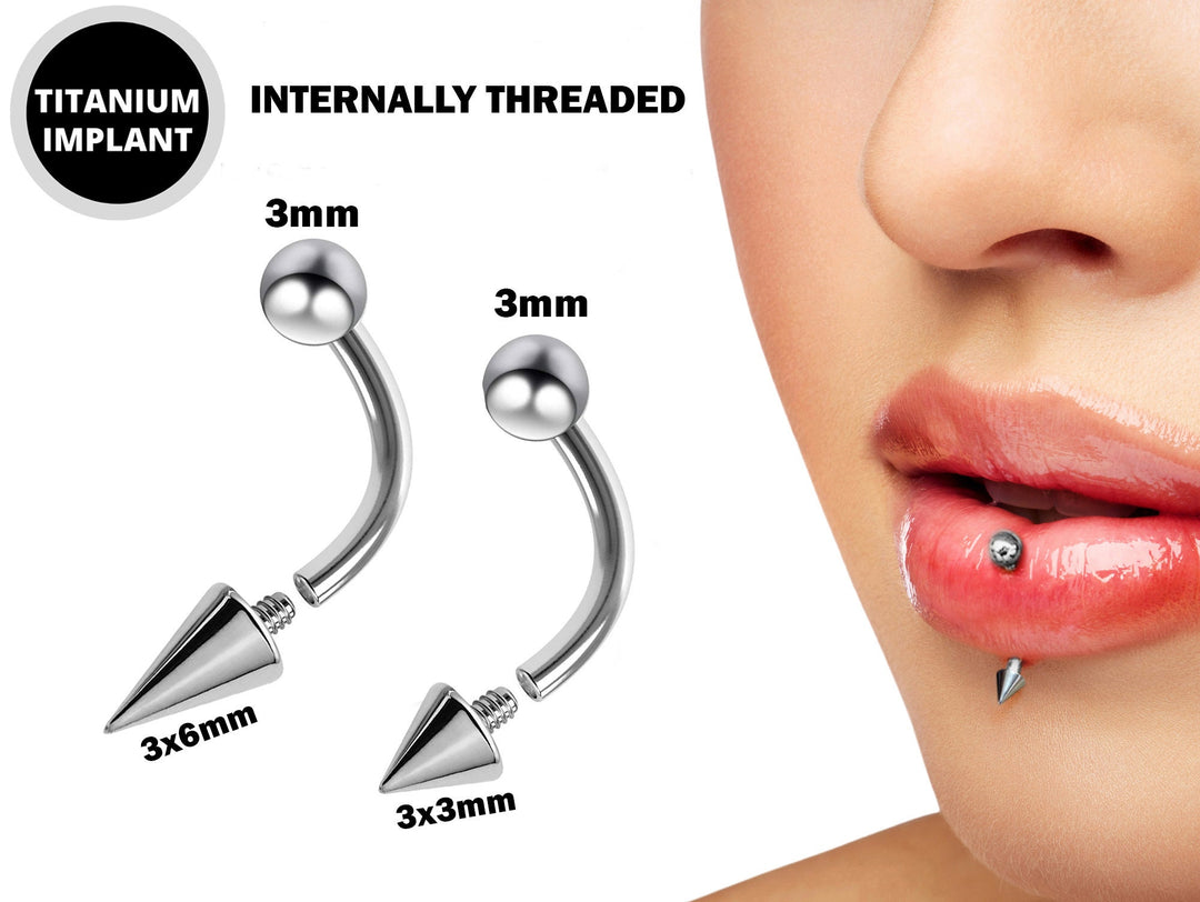 Shop Vertical Labret Piercings | Titanium, Steel & 14k Gold Jewelry ...